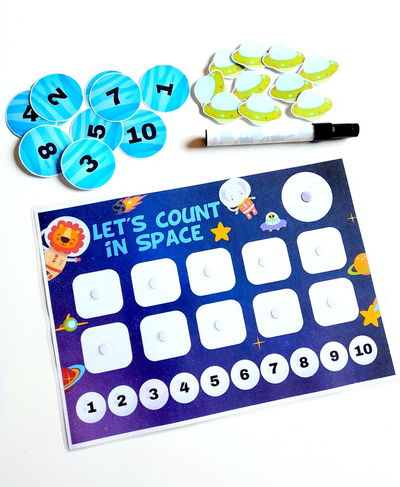 Space Counting Activity Numbers 1 to 10 Count for Kids - Etsy
