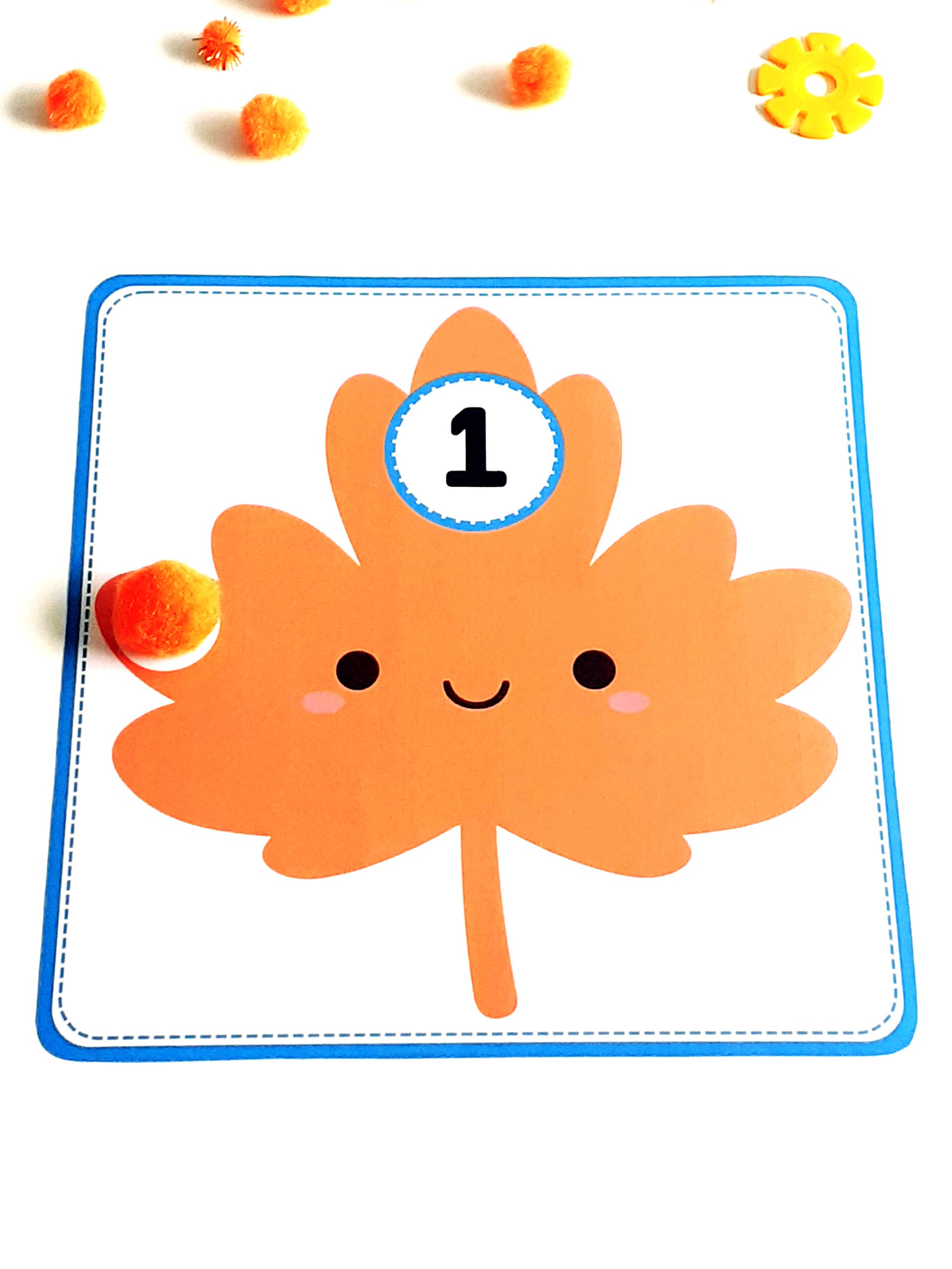 Leaf Counting Activity Counting With Pompoms Fine Motor - Etsy