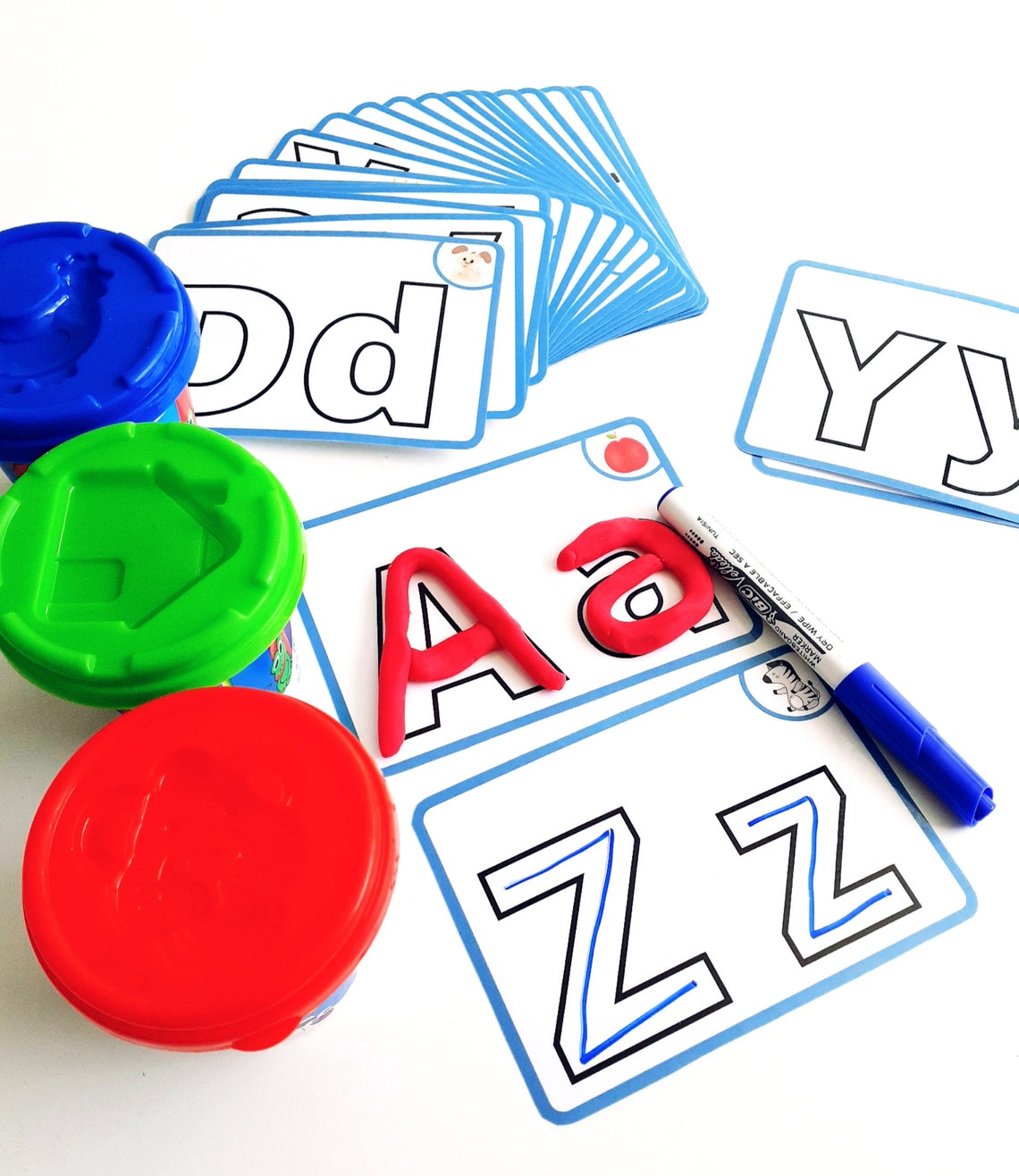 Alphabet Play Dough Mat Play Dough Activity Alphabet - Etsy