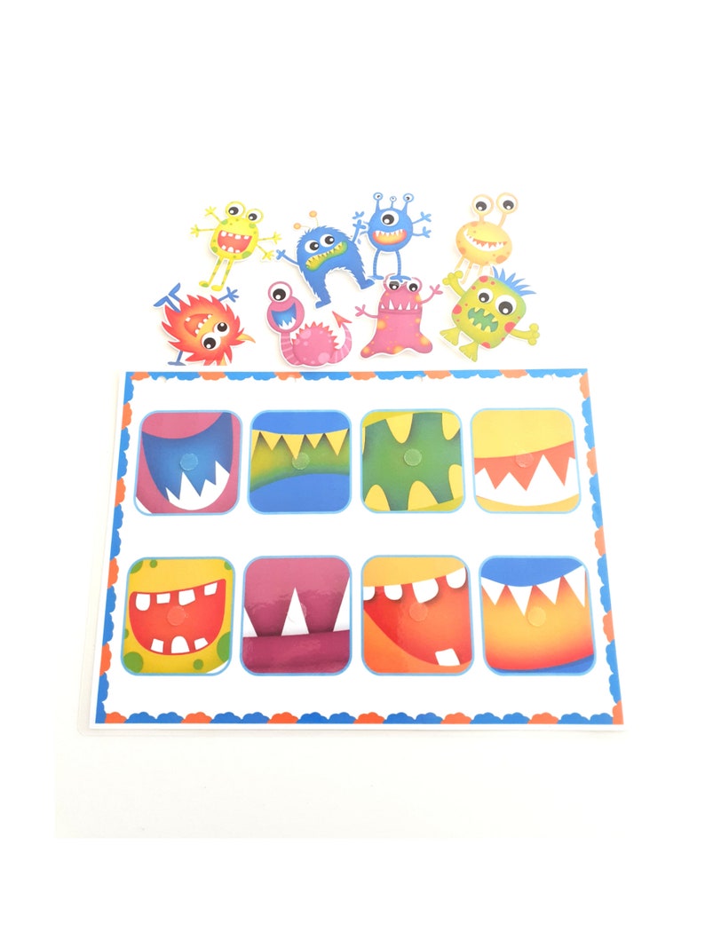 Monster Matching Game Animal Matching Activity - Etsy