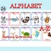 Animal Alphabet Flash Cards, ABC Flash Cards, Alphabet Matching Game ...