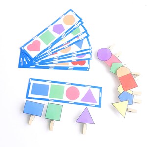 Shape Matching Game, Learning Shapes, Fine Motor Skills - Etsy