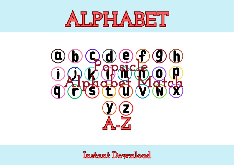 Popsicle Alphabet Match, Alphabet Matching Game, Beginning Sounds ...