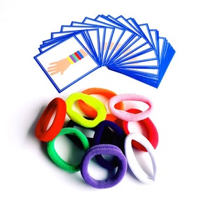 Pattern Activity With Hair Ties, Fine Motor Skills, Homeschool ...