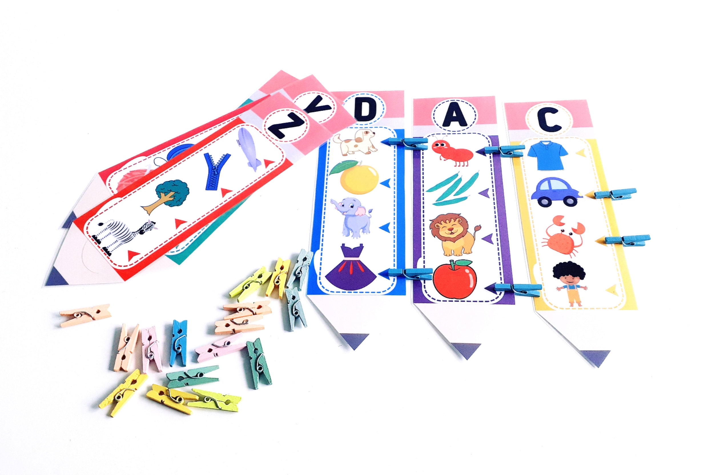 Beginning Sound Picture Cards Phonics Worksheets Beginning - Etsy