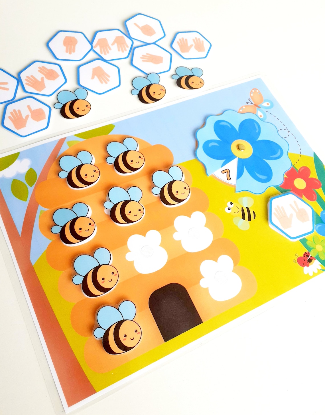 Bee Counting Activity Counting Toys for Toddlers - Etsy