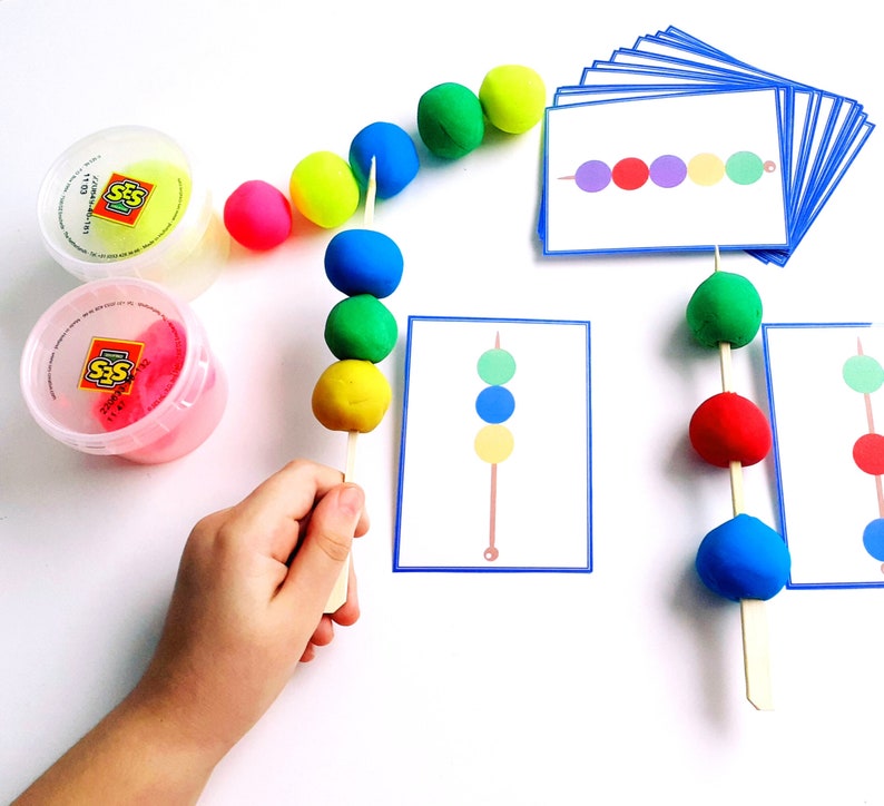 Play Dough Sequences, Pattern Activity With Play Dough ,fine Motor ...