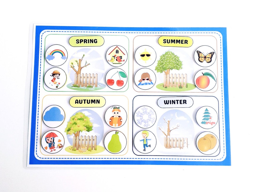 Match the Season, Printable Seasons Activity, Sort by Season ...