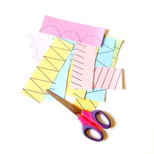 Scissor Skills Exercices, Printable Scissor Practice Sheets - Etsy