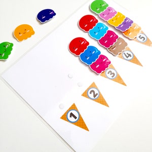 Ice Cream Counting Activity and Busy Book for Toddlers - Etsy