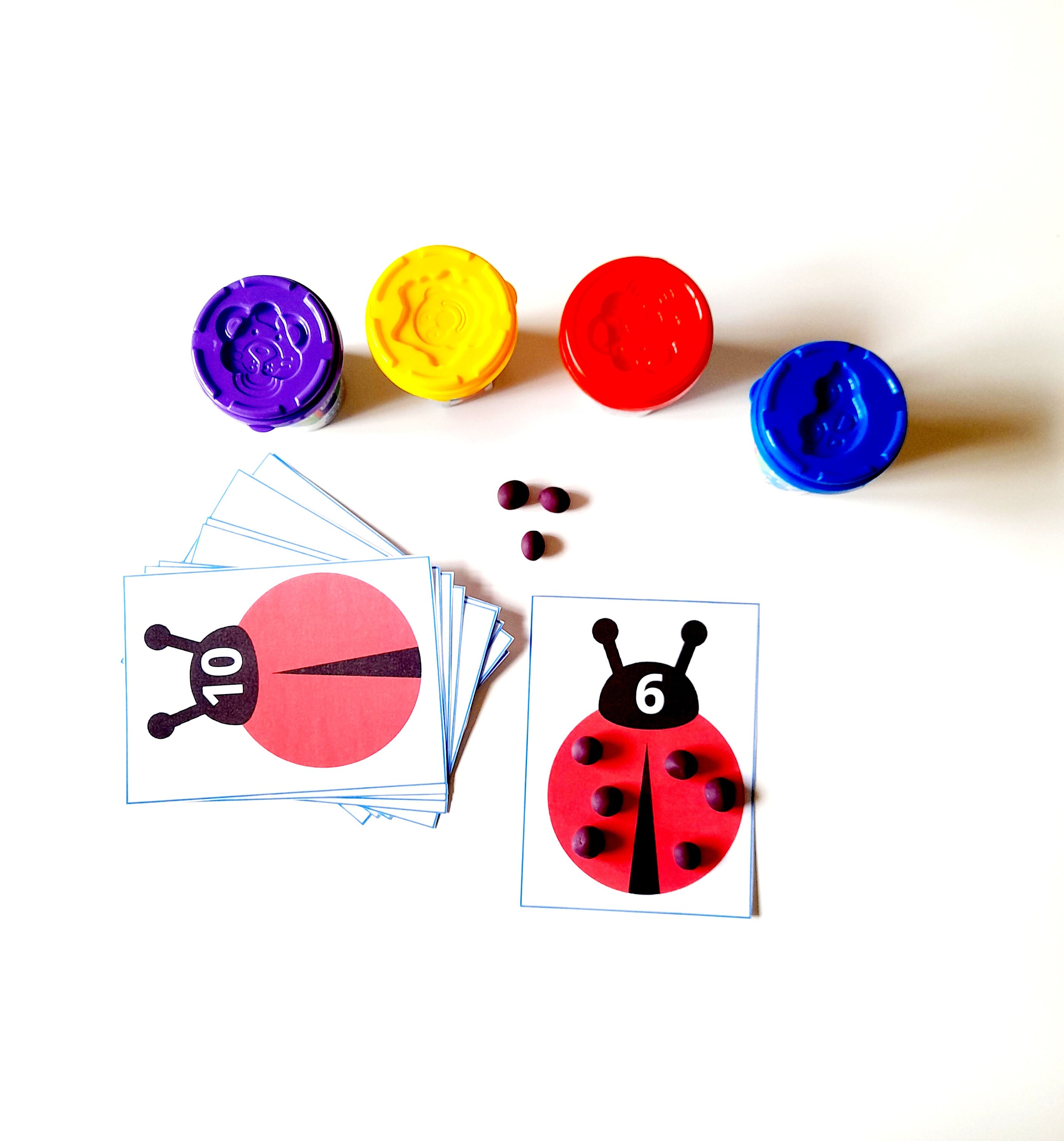 Play Dough Activity Mats, to Count 1 to 10, Kindergarten Worksheets ...