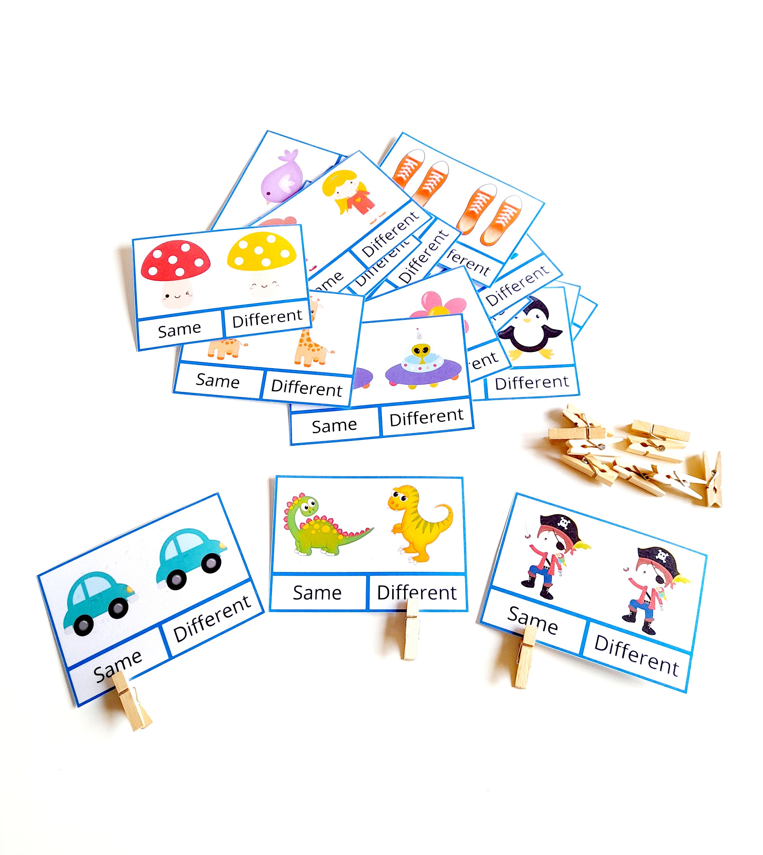 Printable Cards Same or Different Activity for Toddlers and - Etsy
