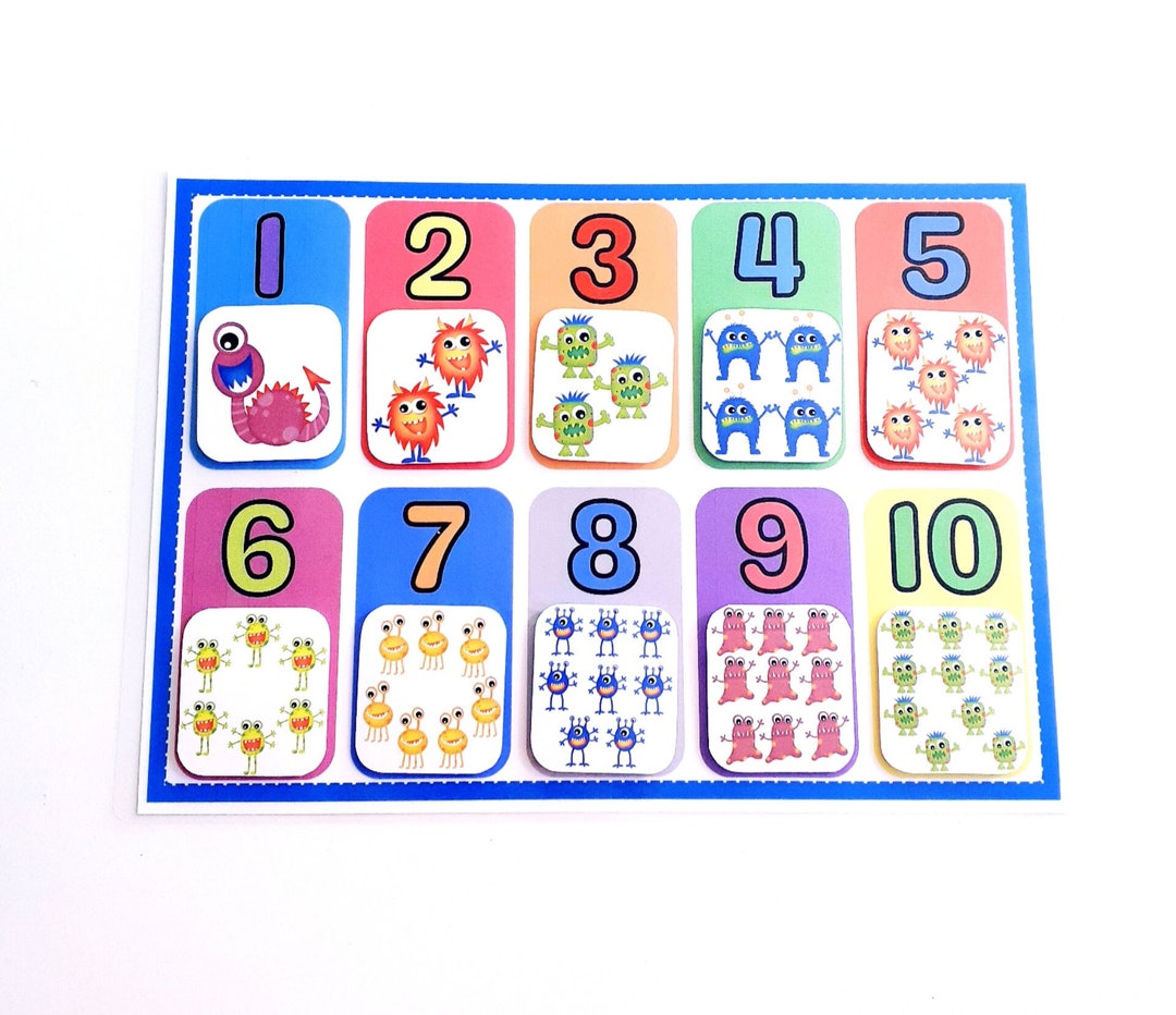 Monster Counting Activity, Numbers 1 to 10 Count, Preschool Counting ...