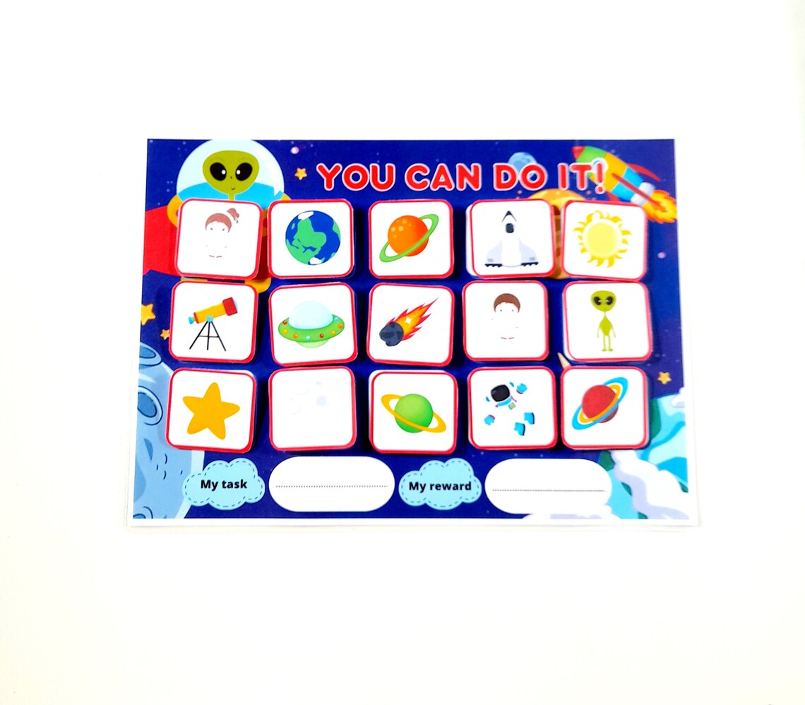 Space Reward Chart Printable Behavior Chart Responsibility - Etsy