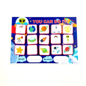 Space Reward Chart, Printable Behavior Chart, Responsibility Chart ...