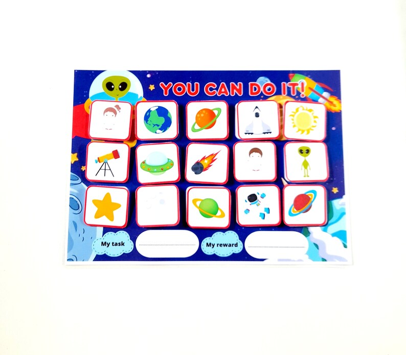 Space Reward Chart Printable Behavior Chart Responsibility - Etsy
