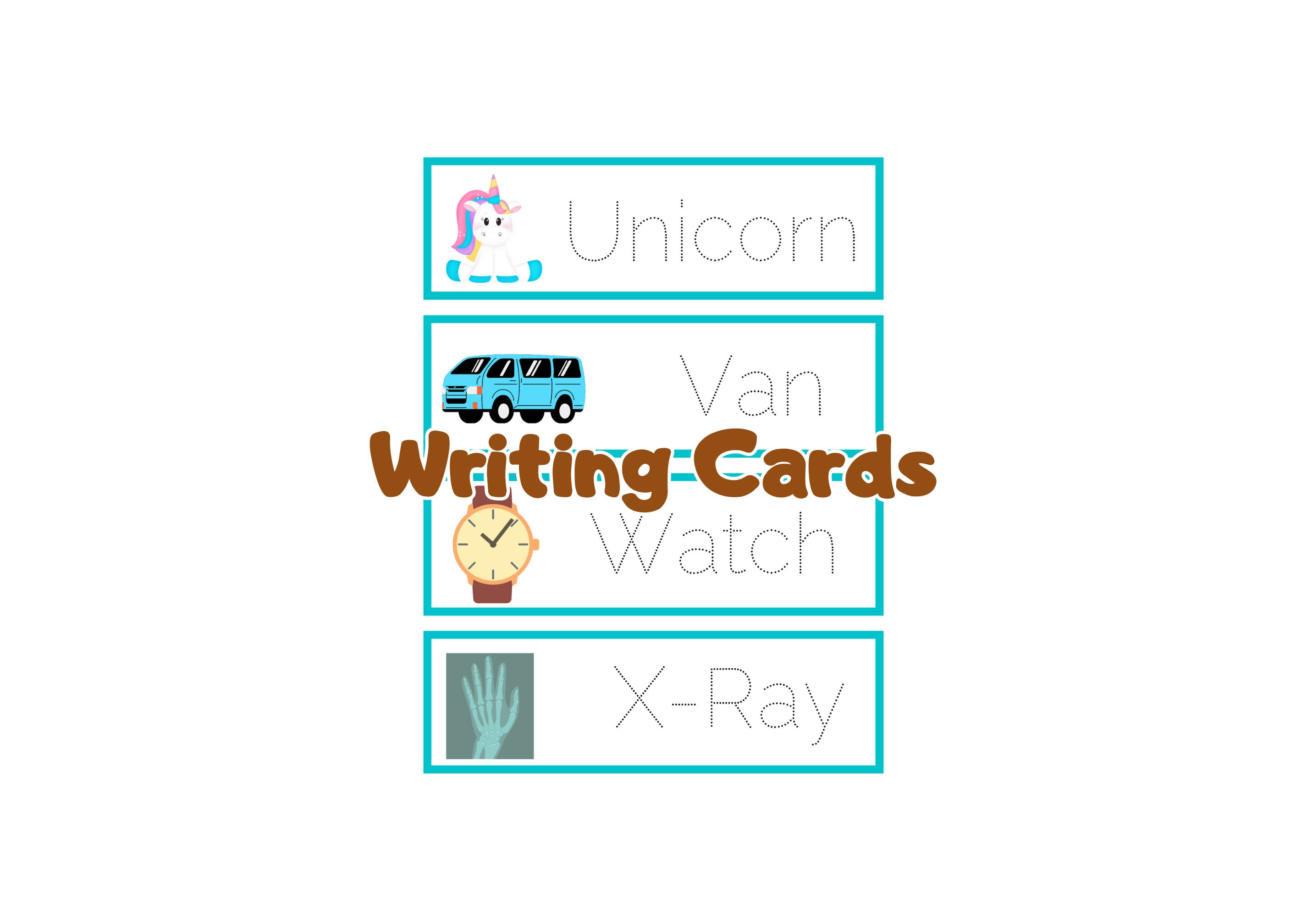 Printable Writing Cards ABC Tracing Practice for Kids - Etsy