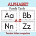 Alphabet Hole Punch Fine Motor Letter Cards for Preschool, Kindergarten ...