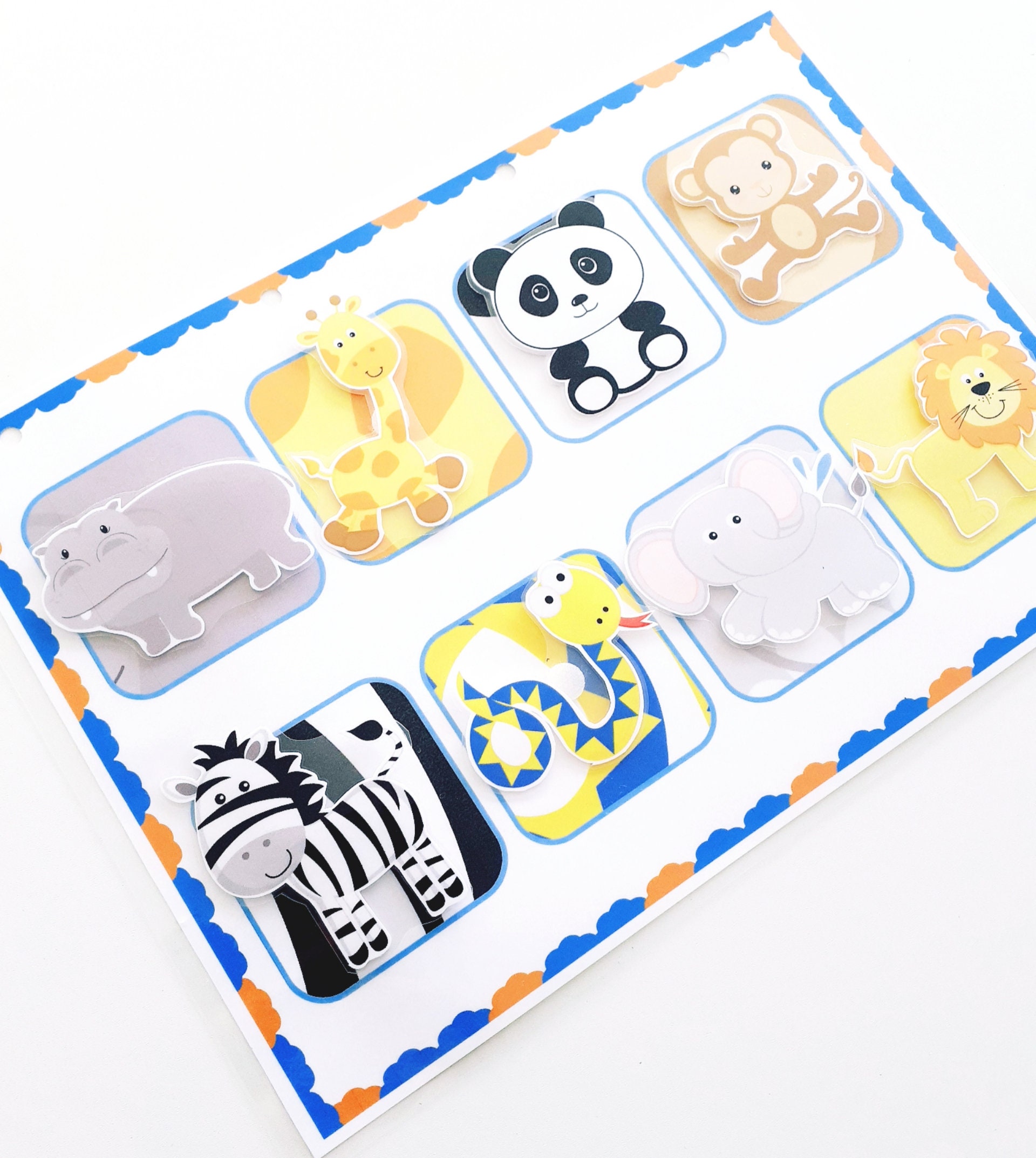 Animal Matching Game Safari Animal Matching Memory Game - Etsy