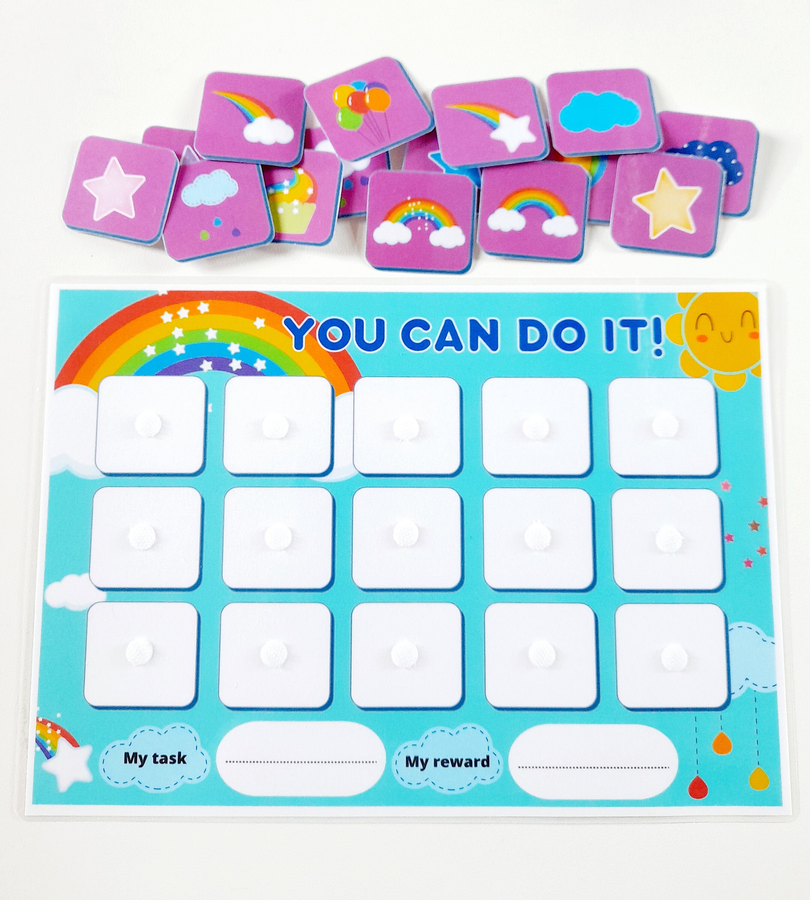 Rainbow Reward Chart Printable Behavior Chart Responsibility - Etsy