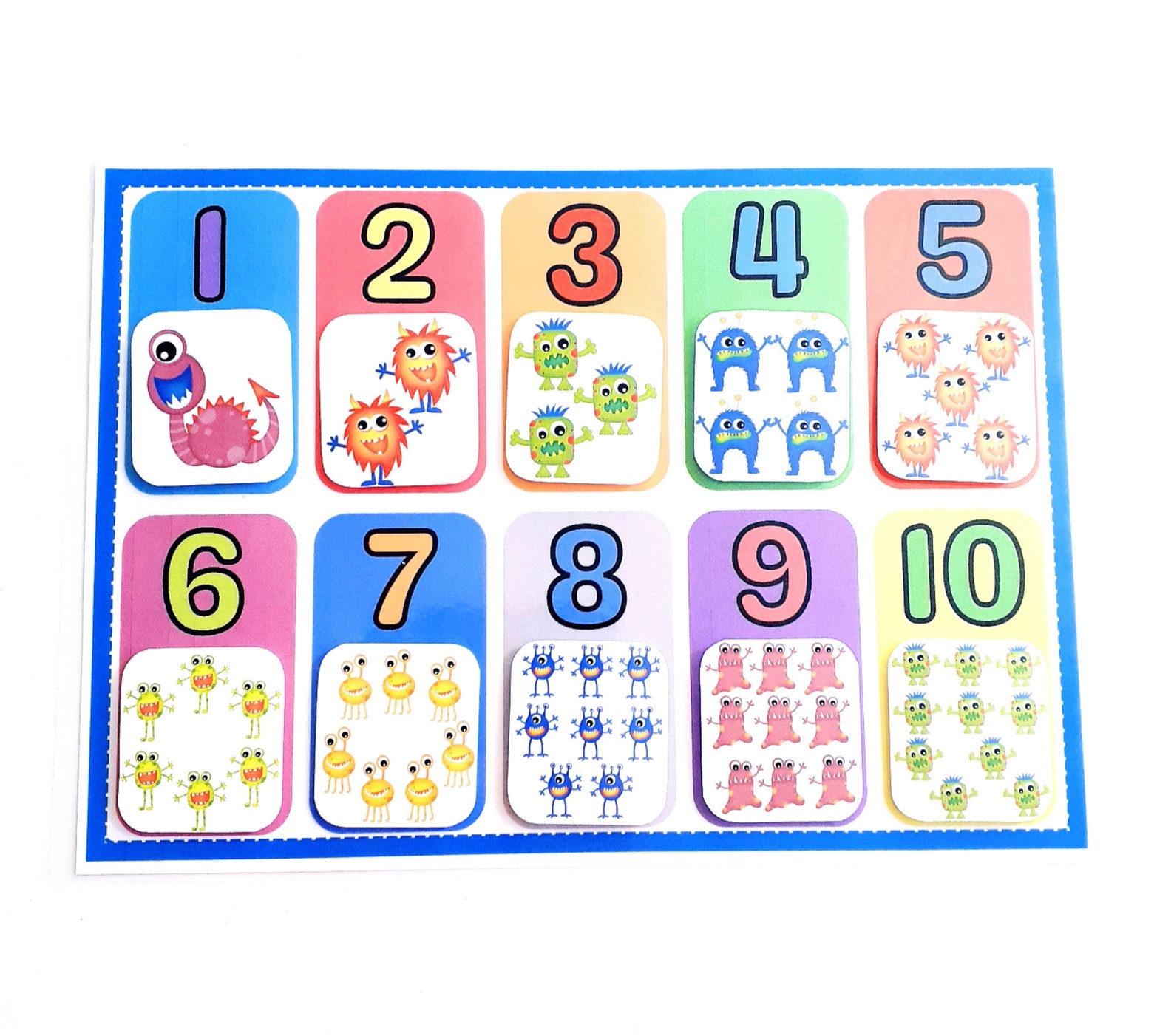 Monster Counting Activity Numbers 1 to 10 Count Preschool - Etsy