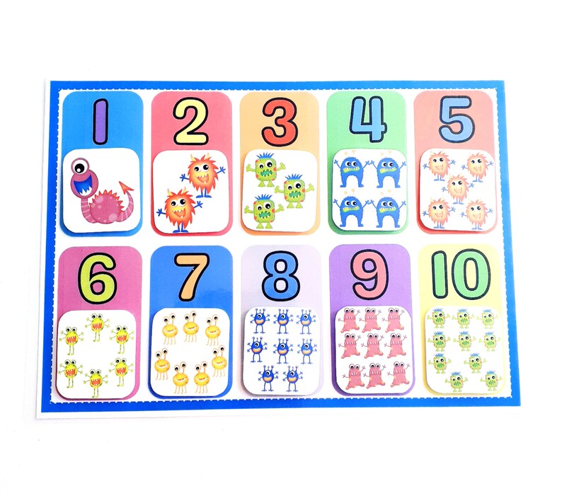 Monster Counting Activity Numbers 1 to 10 Count Preschool - Etsy