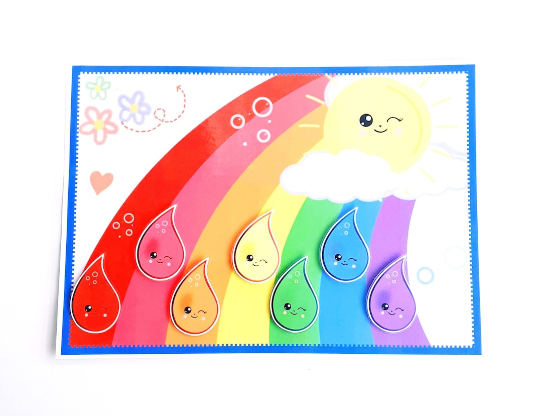 Rainbow Color Matching, Color Matching Activity - Etsy