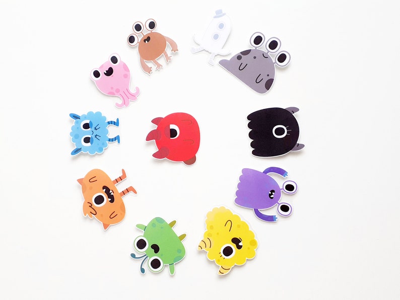 Monster Color Matching Worksheet Printable Color Matching - Etsy