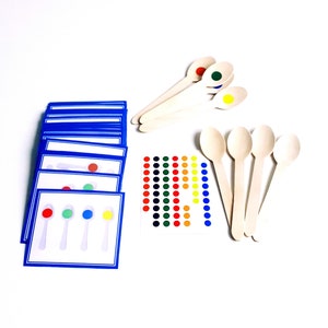 Spoon Pattern Activity, Color Matching Game - Etsy