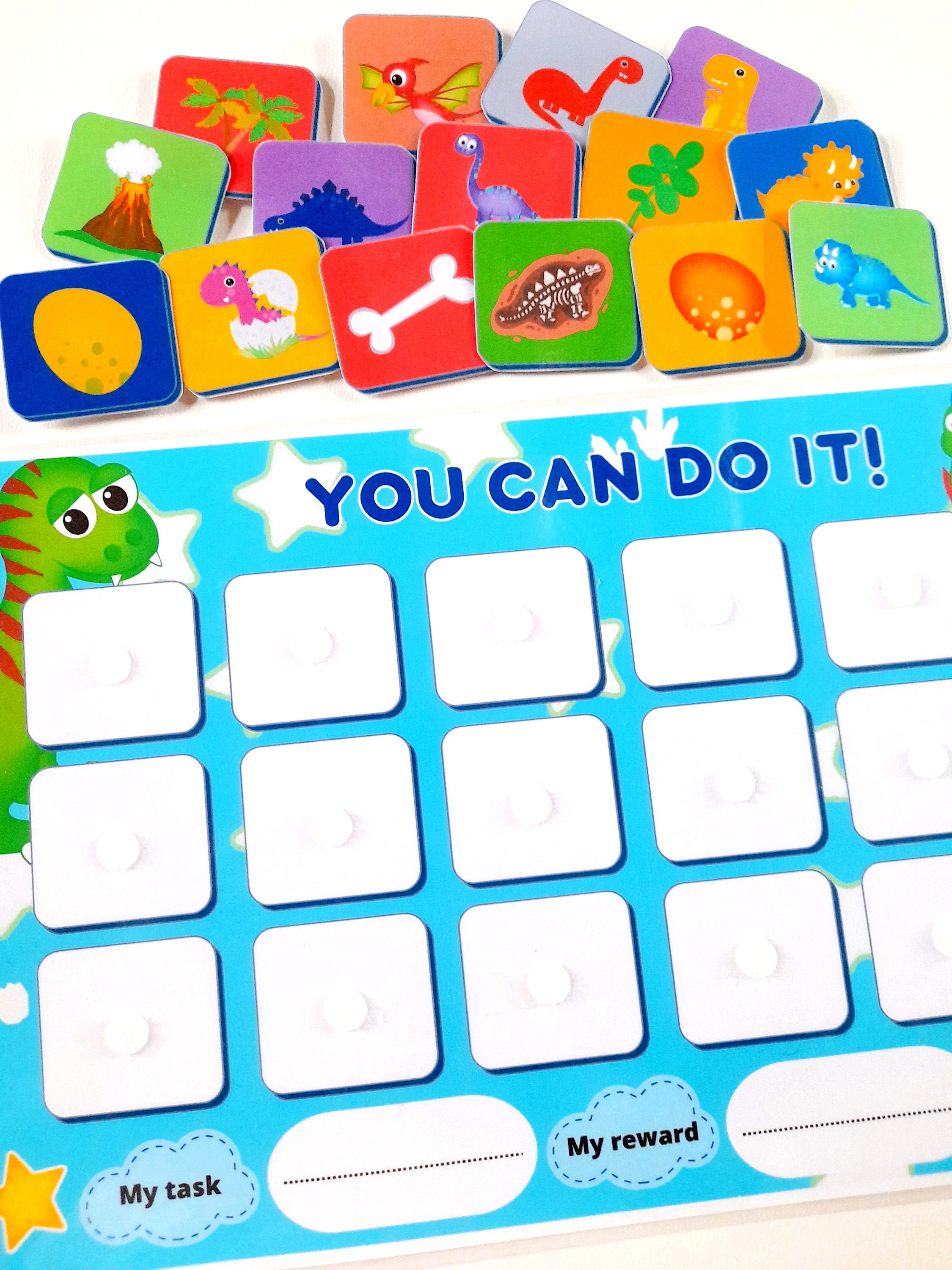 Dinosaur Reward Chart Printable Behavior Chart - Etsy