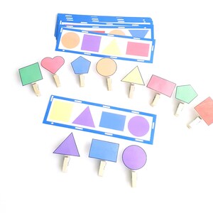 Shape Matching Game, Learning Shapes, Fine Motor Skills - Etsy