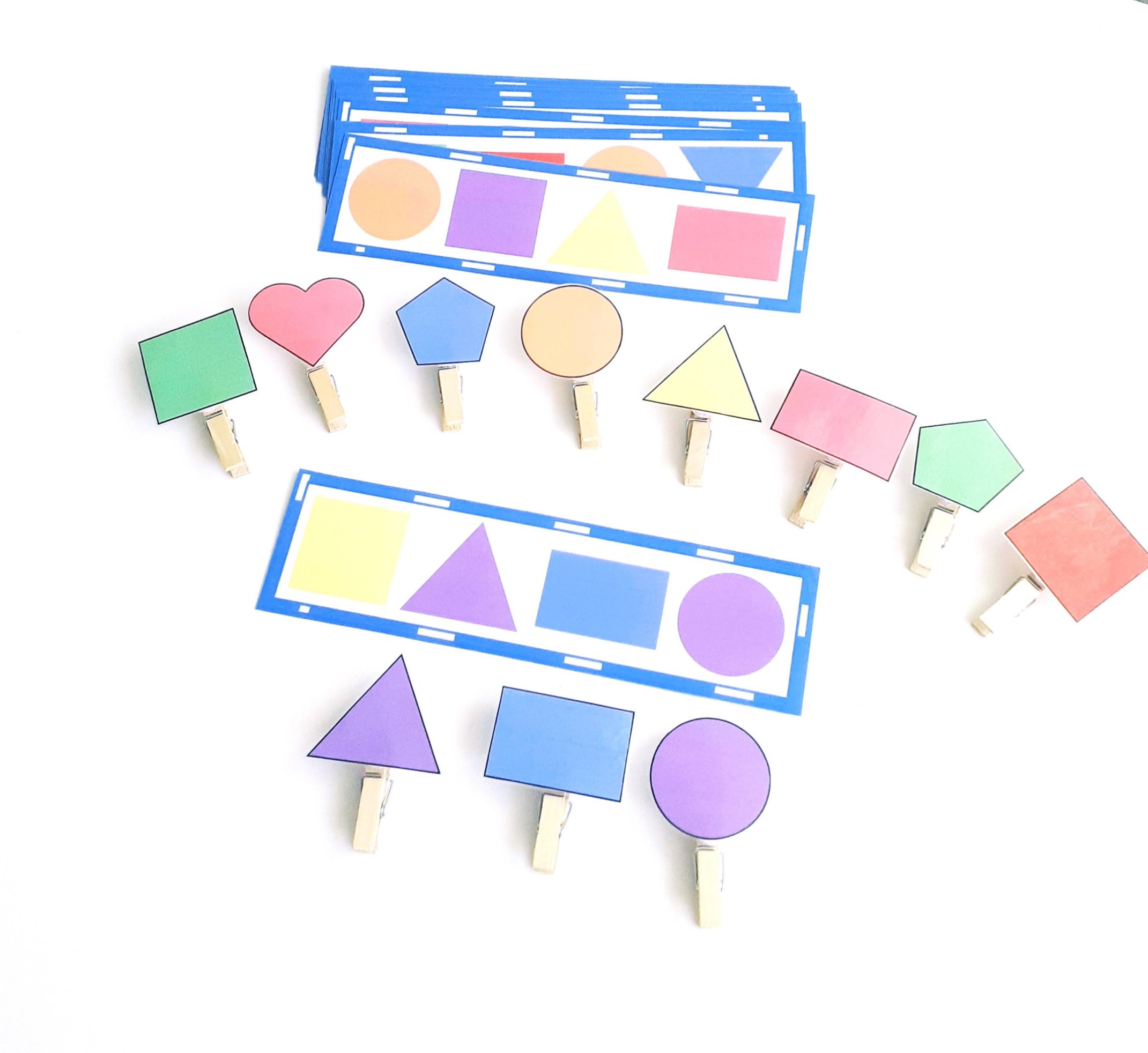 Shape Matching Game, Learning Shapes, Fine Motor Skills - Etsy