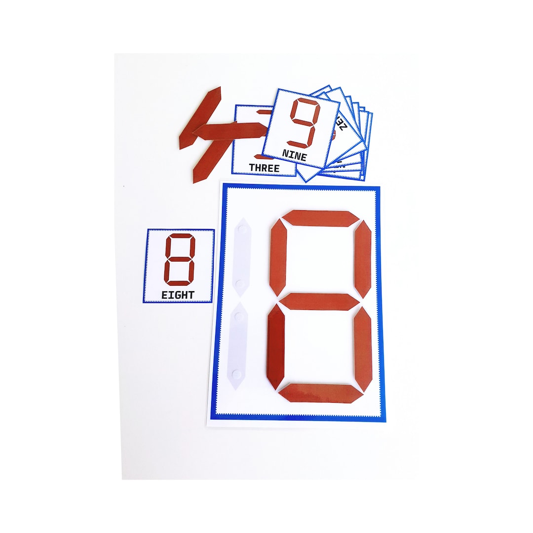Learn Numbers 1 to 10, Digital Numbers 1 to 10, Number Matching Game - Etsy