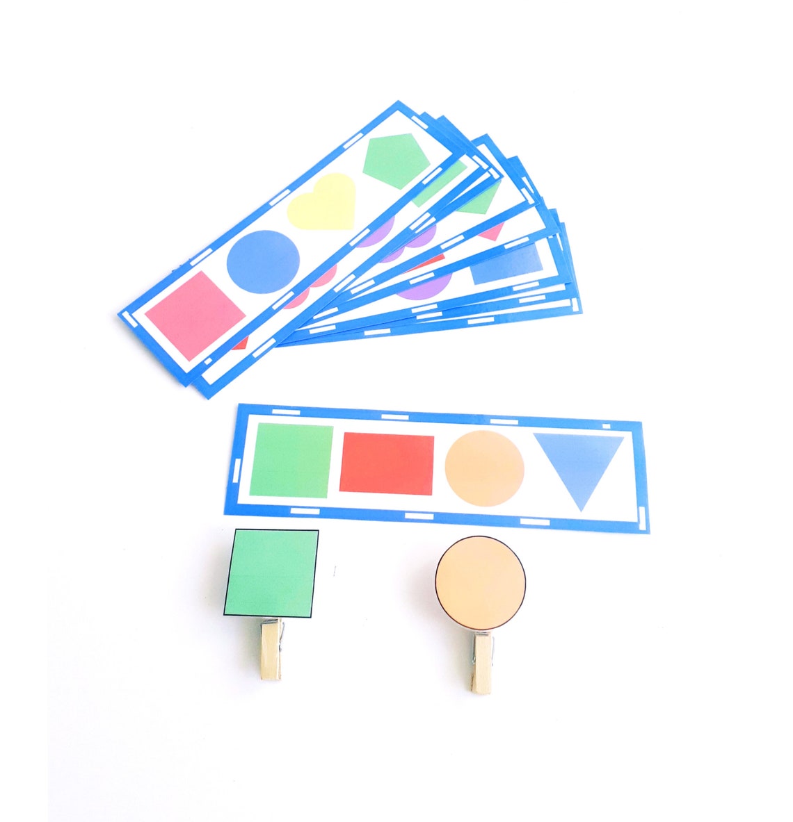 Shape Matching Game Learning Shapes Fine Motor Skills - Etsy