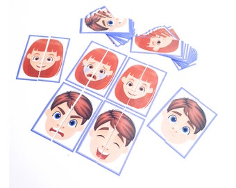 Emotion Flashcards, Kids Feelings Flash Cards, Montessori Printable ...