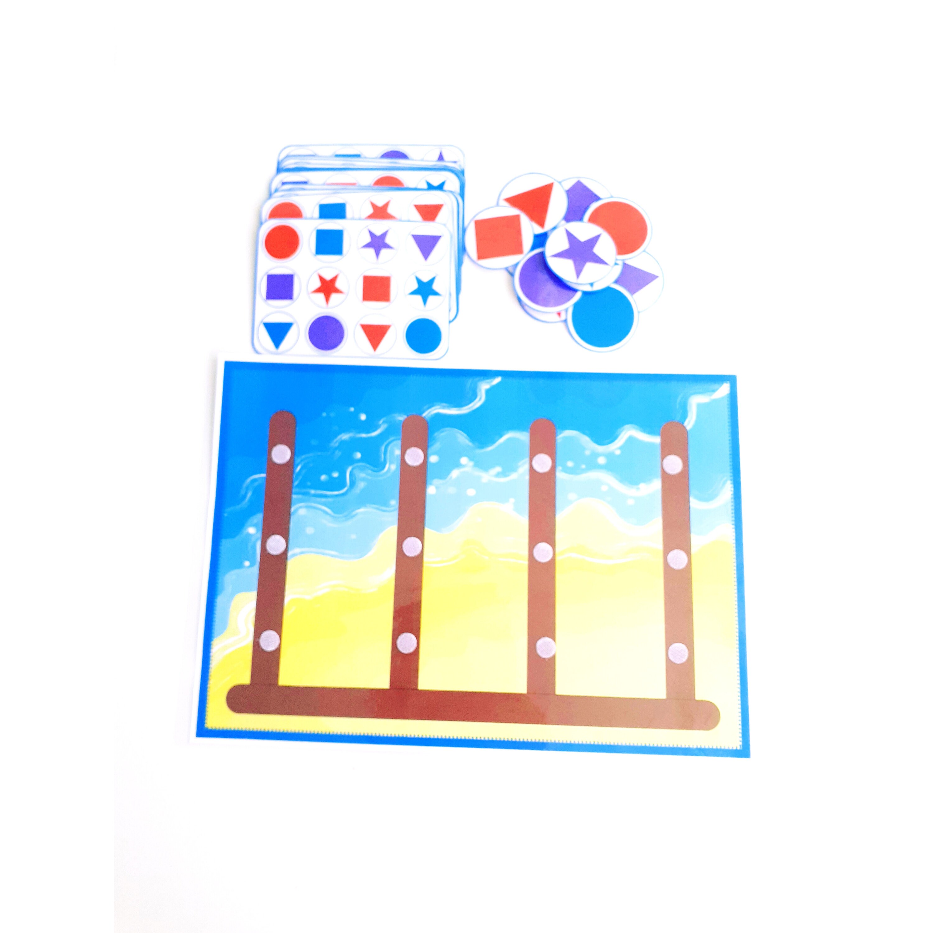 Printable Pattern Activity With Shapes, Shape Matching Game - Etsy