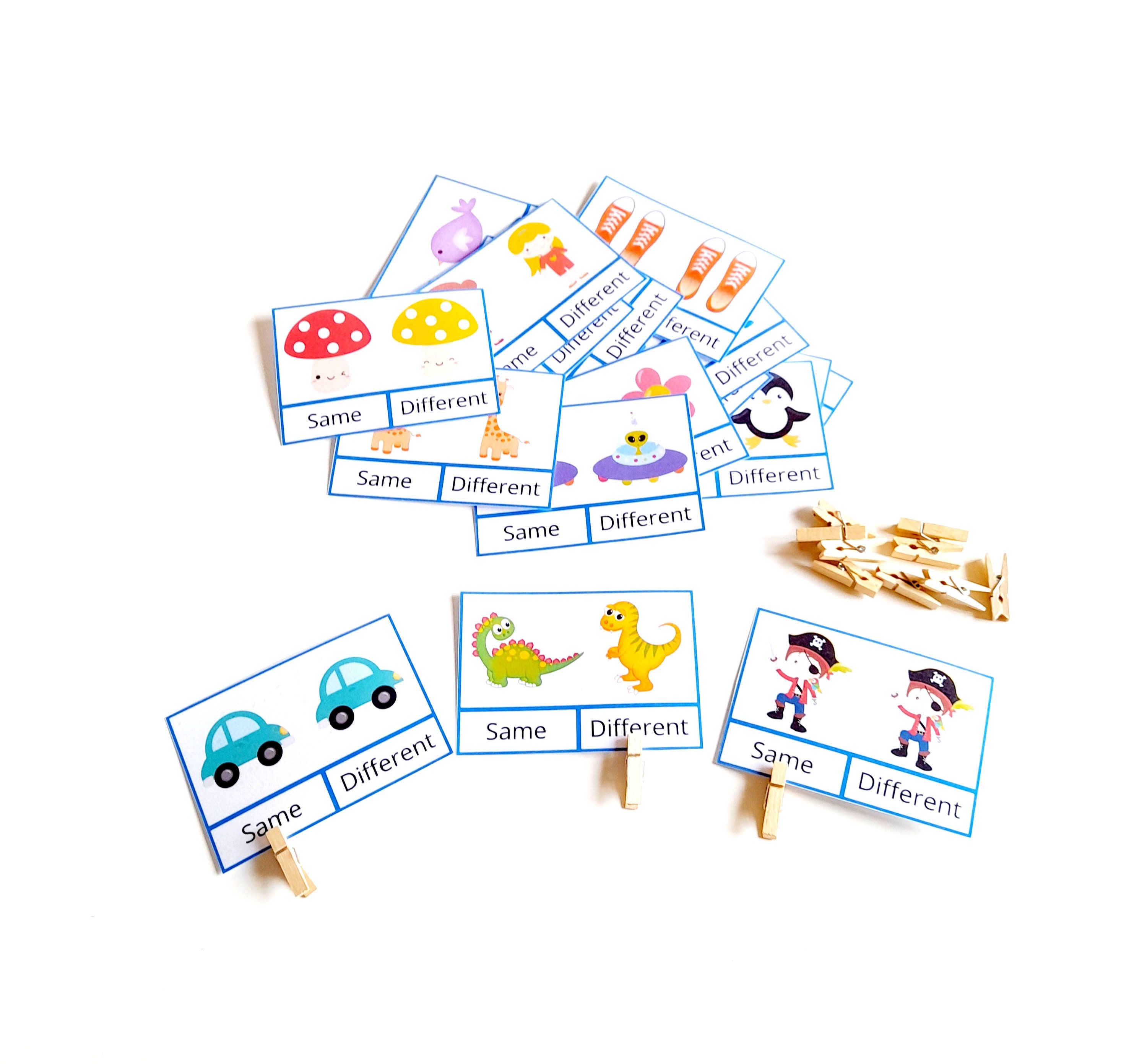 Printable Cards Same or Different Activity for Toddlers and ...