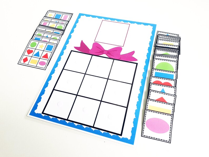 Shape Pattern Activity, Pattern Strips, Shape Matching Game, Preschool ...