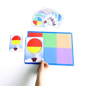 Hands on Montessori Activity, Color Matching Game, Fine Motor Skills ...