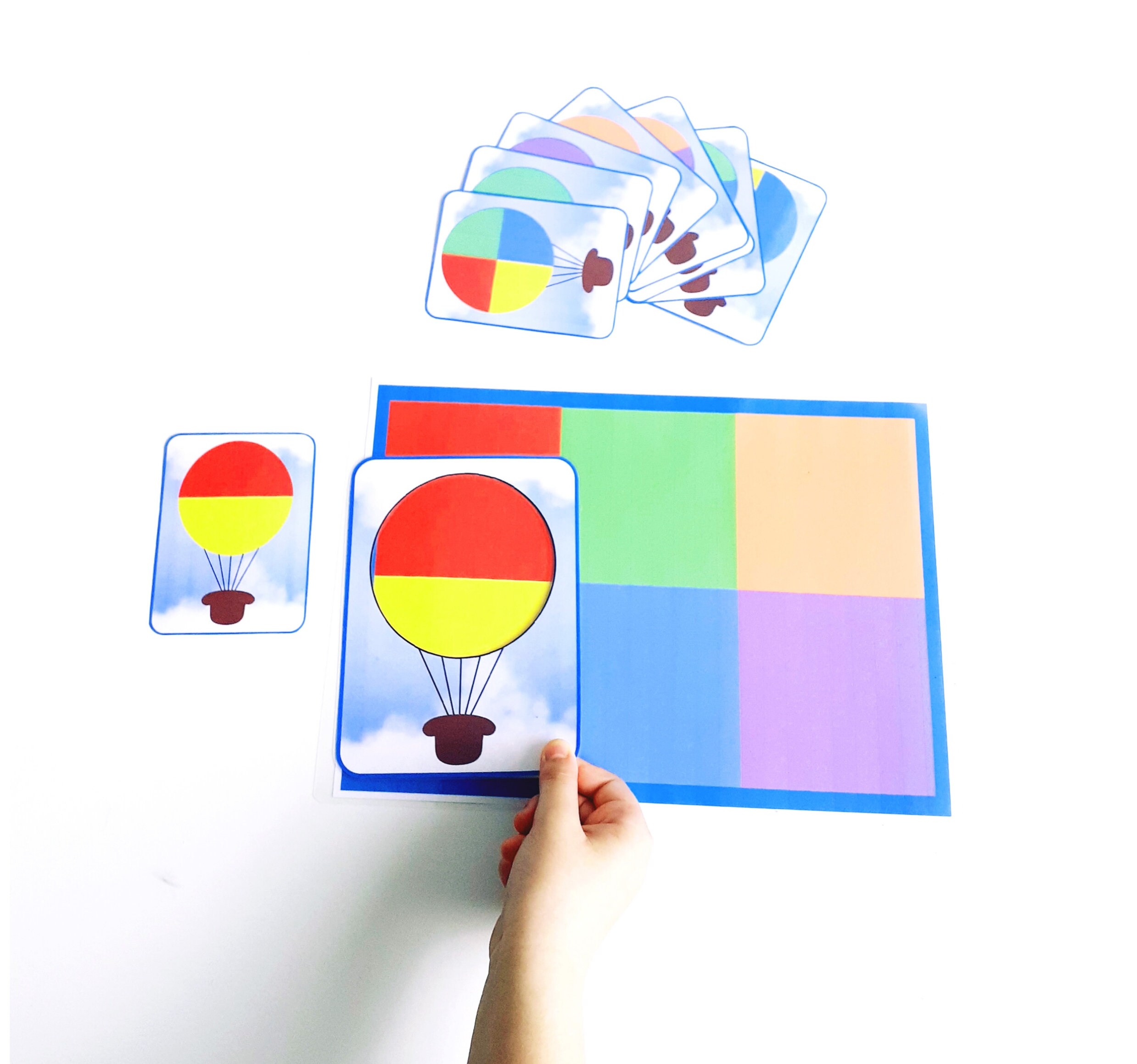 Hands on Montessori Activity, Color Matching Game, Fine Motor Skills ...
