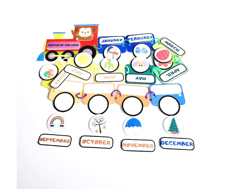 Months of the Year and Seasons , Fine Motor Activity - Etsy