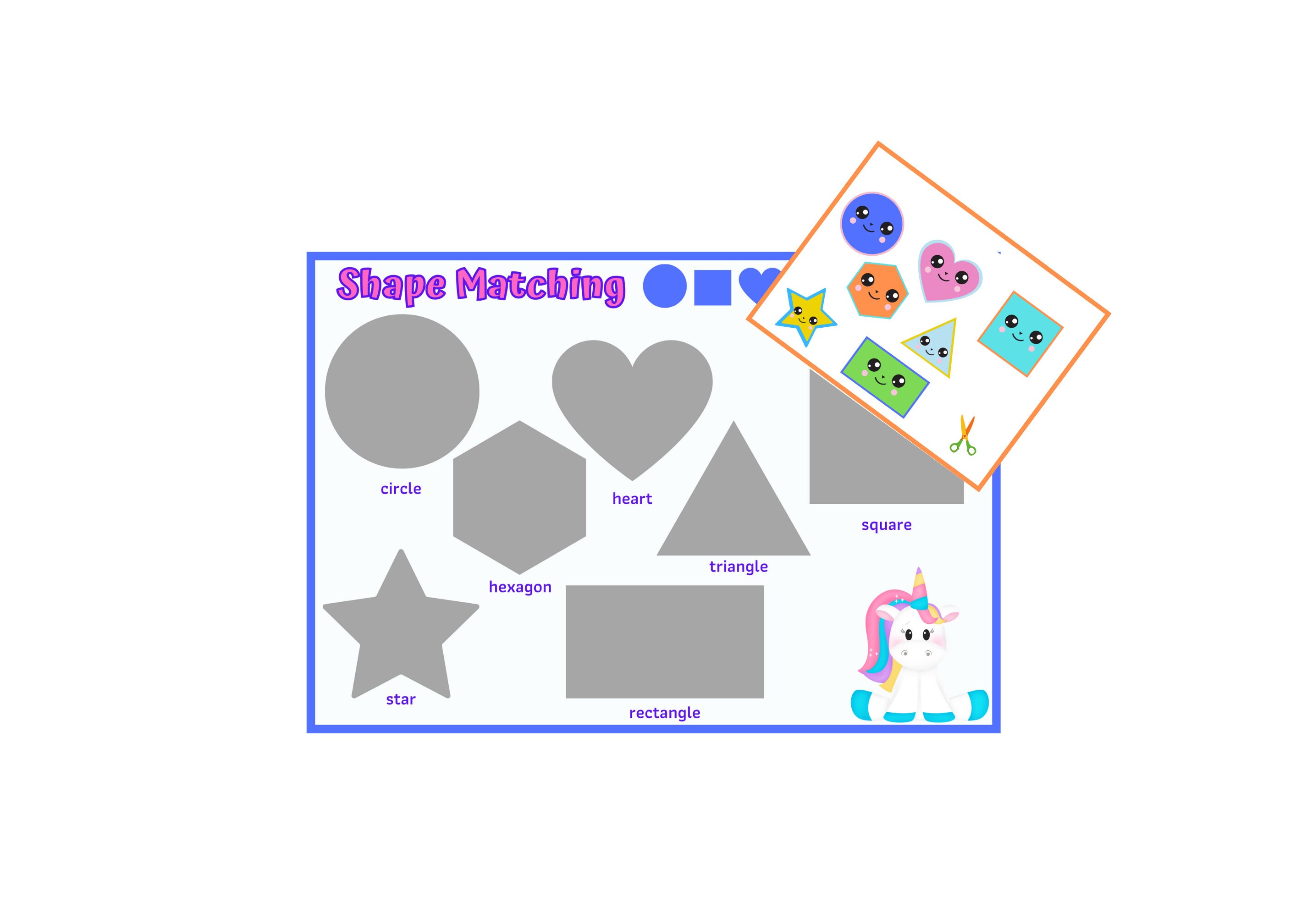 Shape Matching Game, Fine Motor Skills for Kids - Etsy