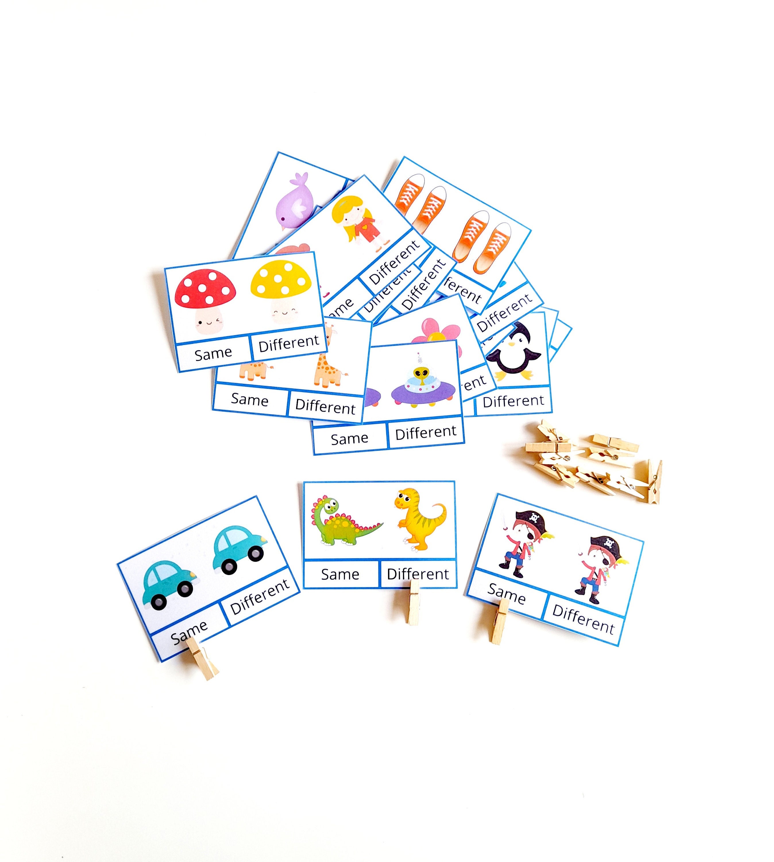 Printable Cards Same or Different Activity for Toddlers and ...