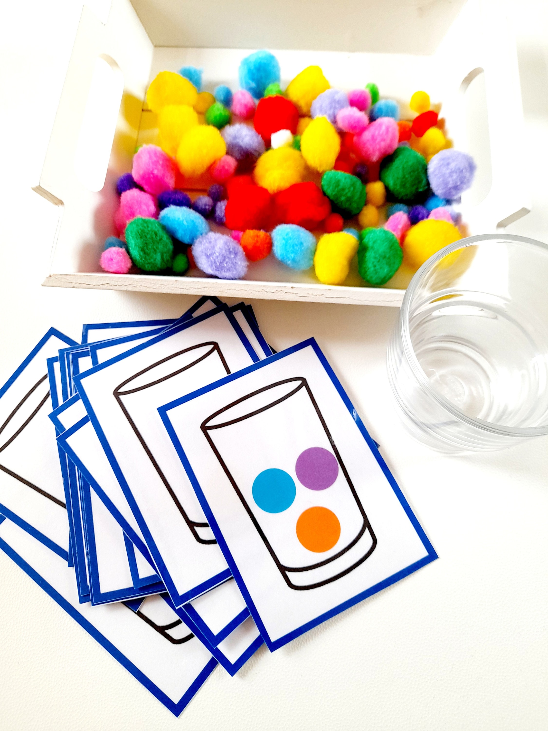 Color Activity With Pompoms and Fine Motor Activities for - Etsy UK