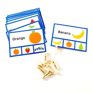 Matching Fruits Flash Cards , Memory Game, Printable Game for ...