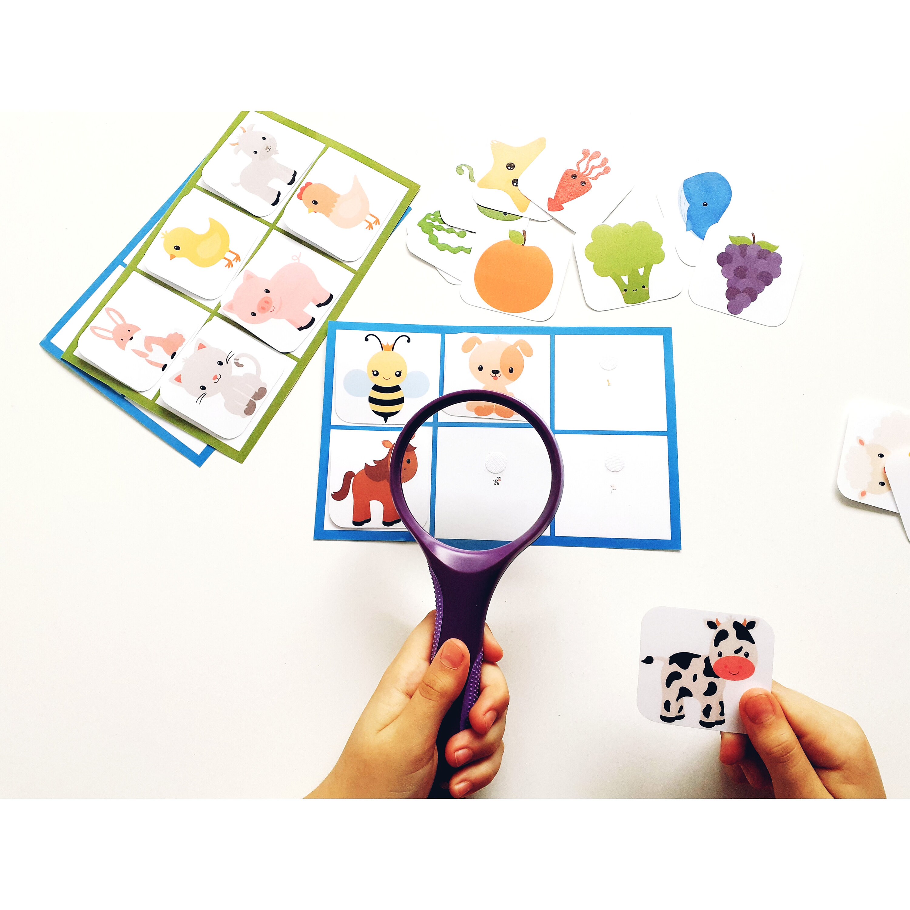 Magnifying Matching Activity, Fine Motor Skills. - Etsy