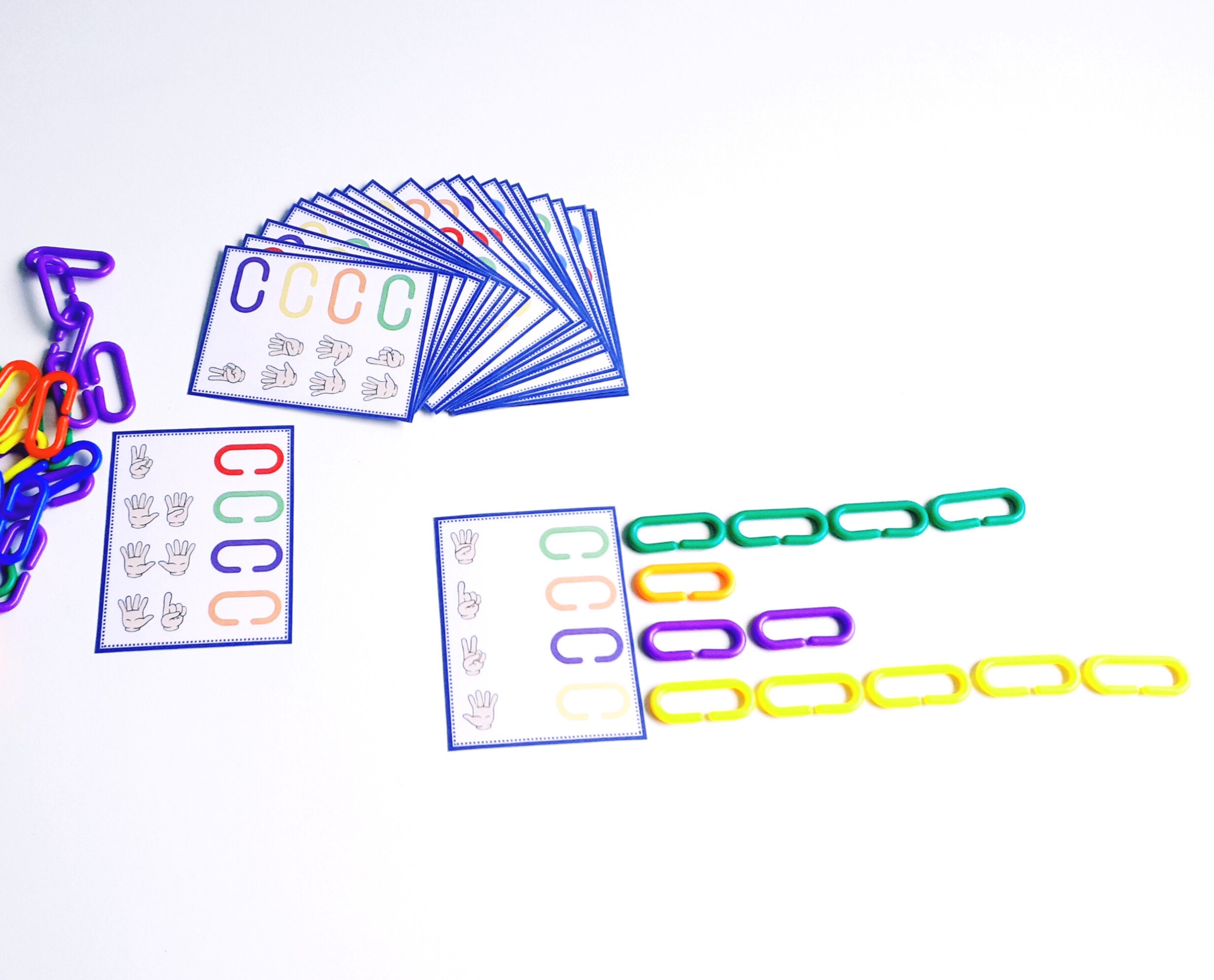 Chains Counting Activity, Counting Toys for Toddlers - Etsy