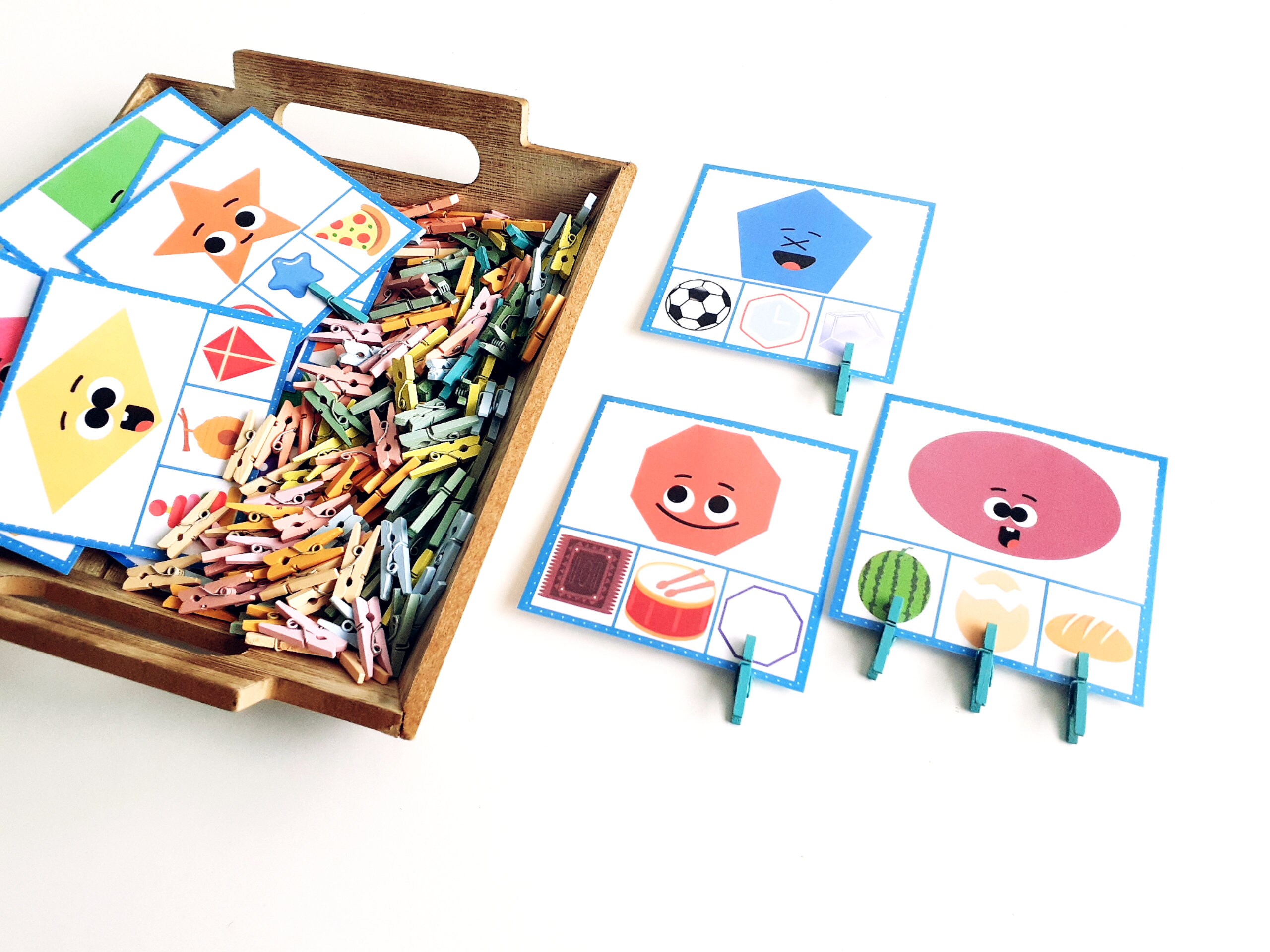 Shape Flash Cards, Shape Matching Worksheet, Shape Matching Game, Shape ...