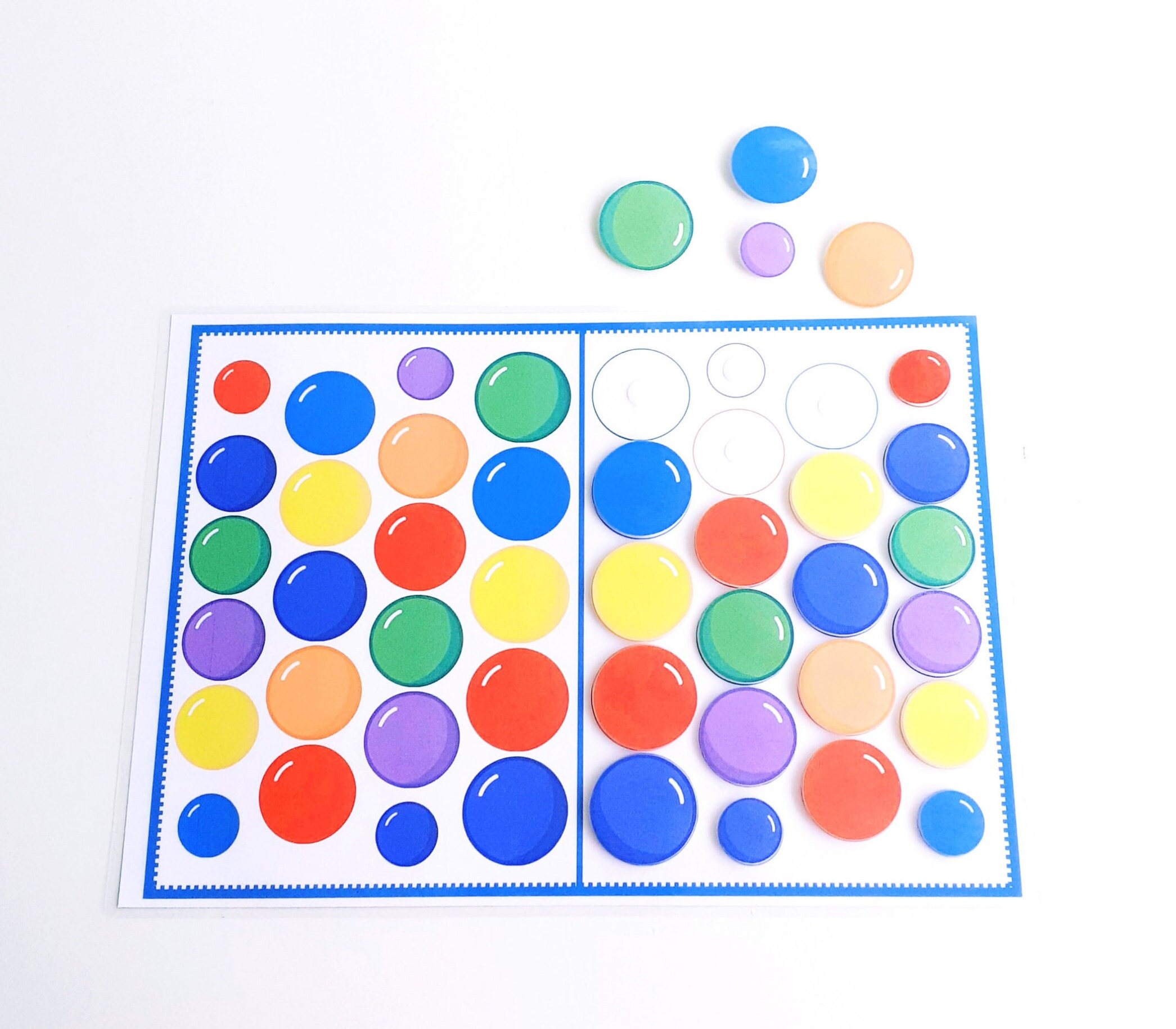 Symmetry Activity, Symmetry Pattern Activities, Color Matching Game - Etsy