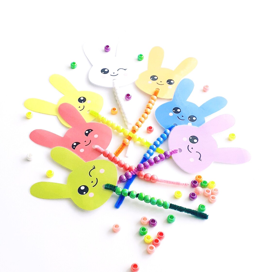 Color Sorting, Color Sorting Pipe Cleaner and Bead, Fine Motor Skills ...